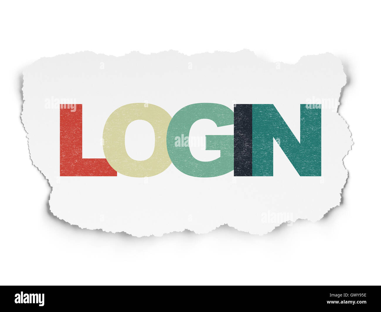 Security concept: Login on Torn Paper background Stock Photo - Alamy