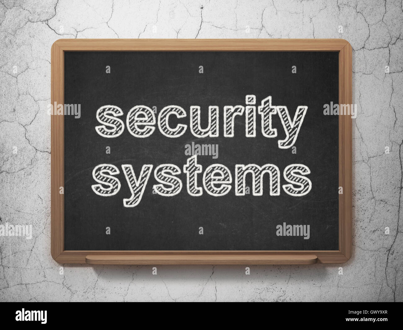 Privacy concept: Security Systems on chalkboard background Stock Photo - Alamy
