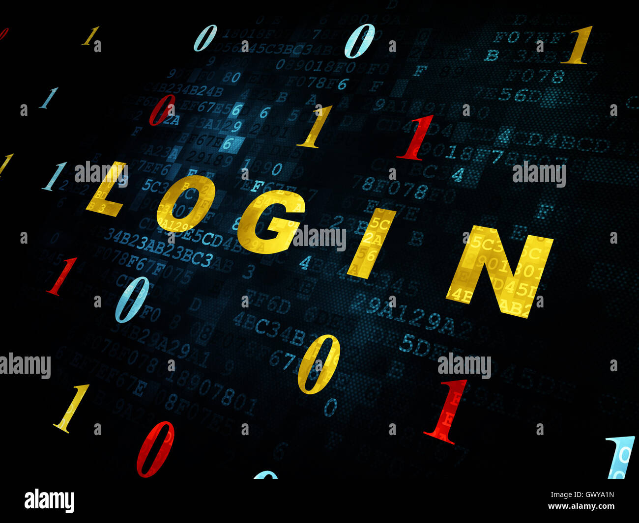 Safety concept: Login on Digital background Stock Photo - Alamy