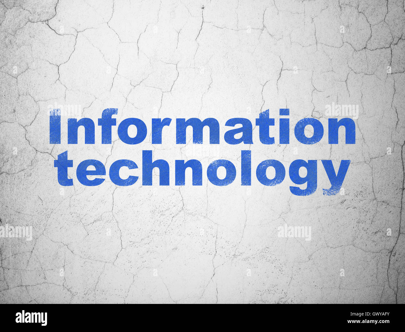 Information concept: Information Technology on wall background Stock ...
