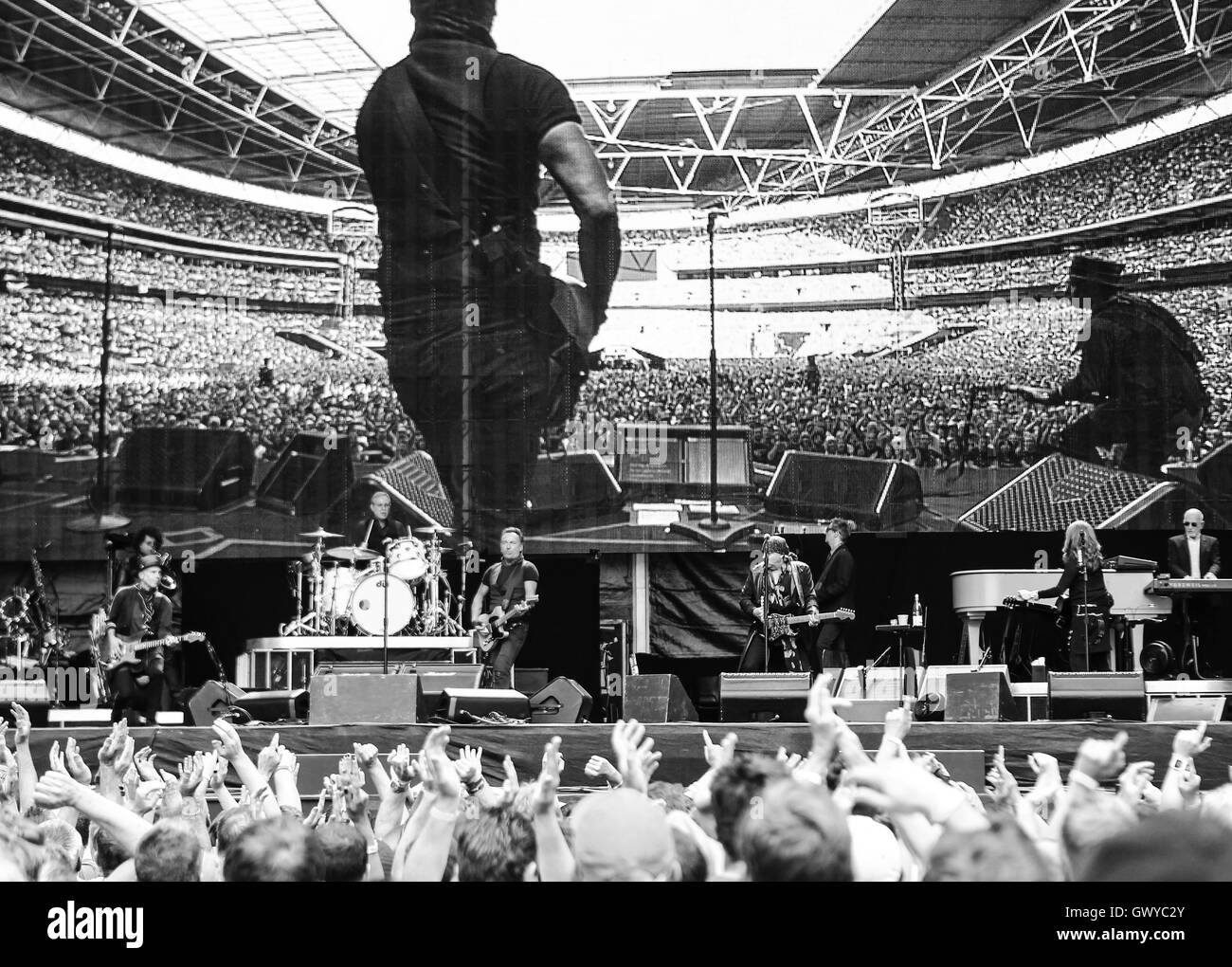Bruce Springsteen and the E Street Band perform at Wembley Stadium ...