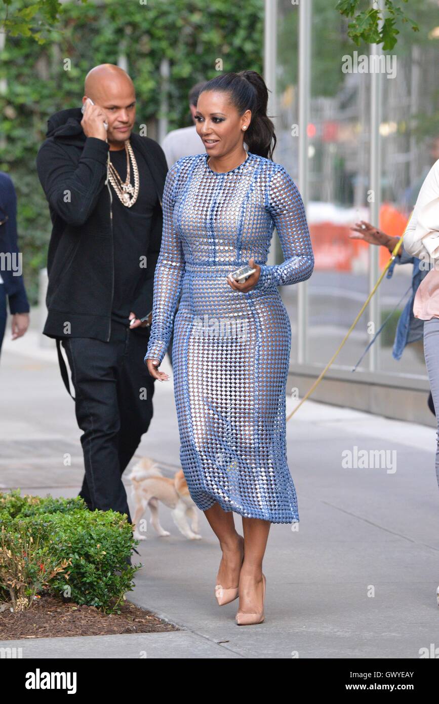 Mel B wearing a very tight outfit while going out in New York Featuring ...