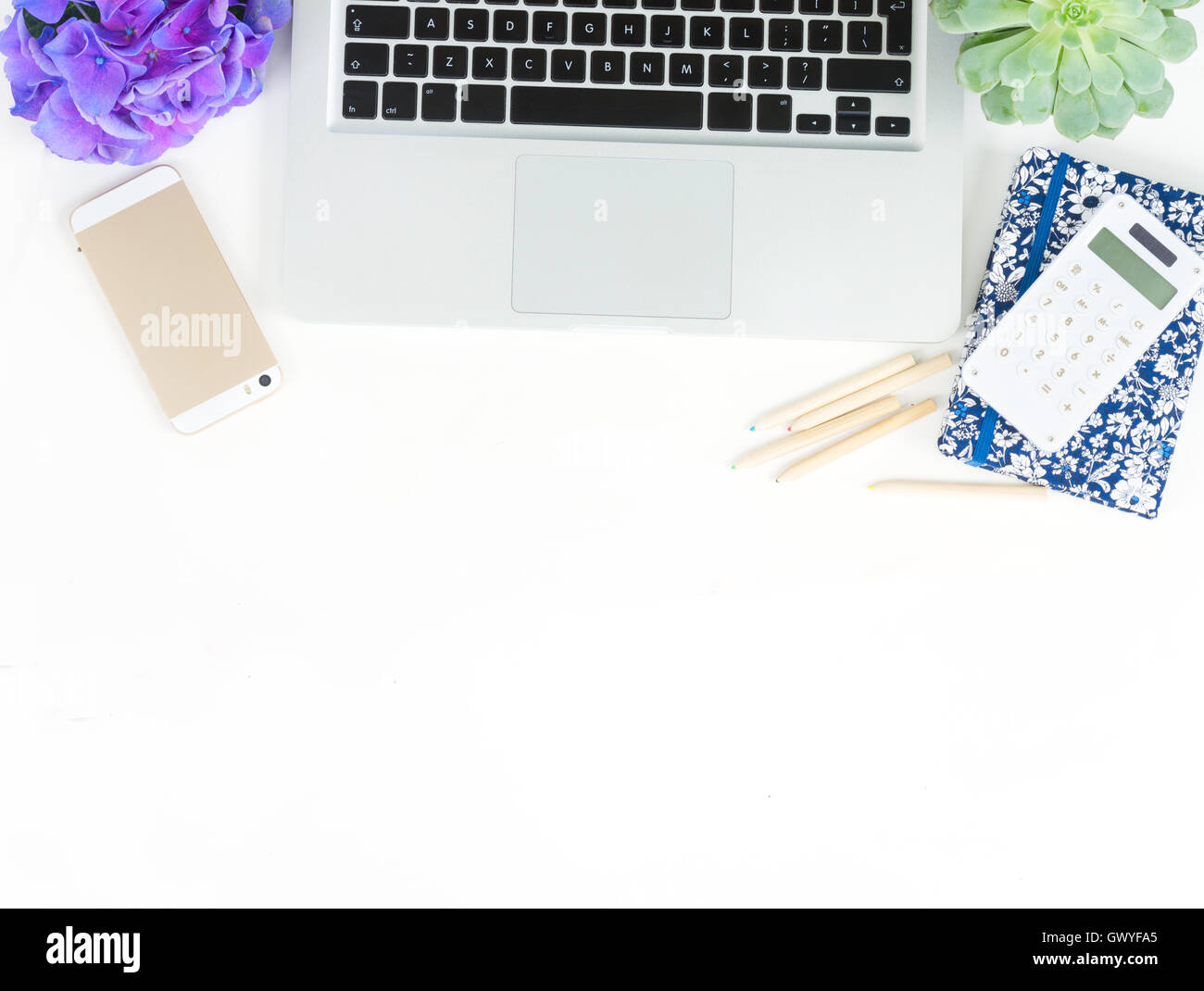 Offise desktop scene Stock Photo - Alamy