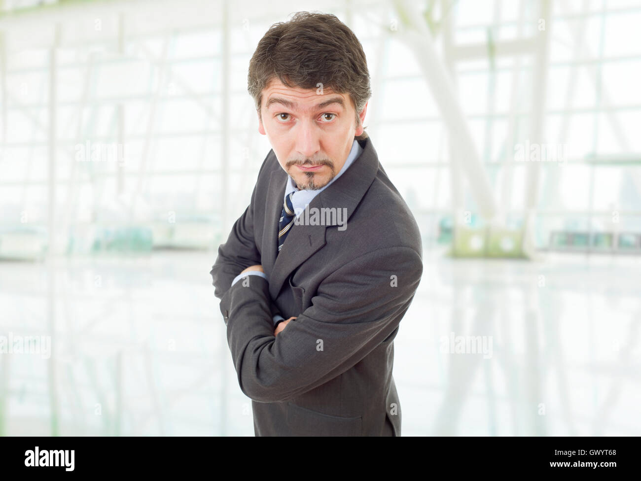 mad business man portrait at the office Stock Photo - Alamy
