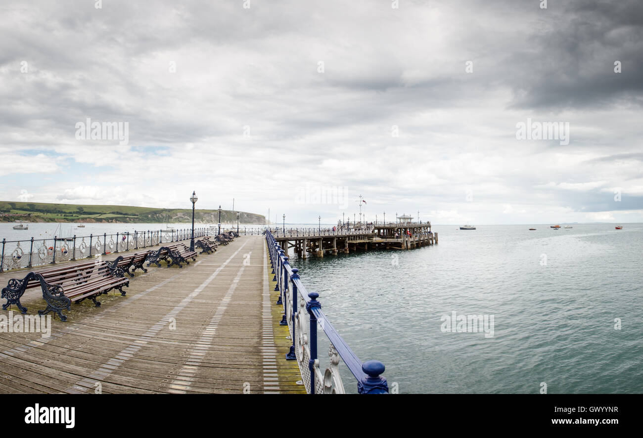 The pier in swanage looking out across the sea Stock Photo - Alamy