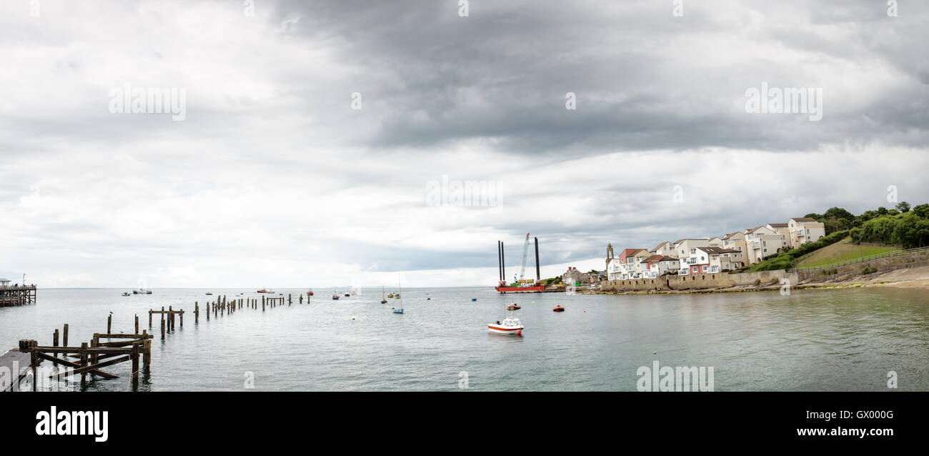 landscape shot of swanage bay in dorset Stock Photo - Alamy