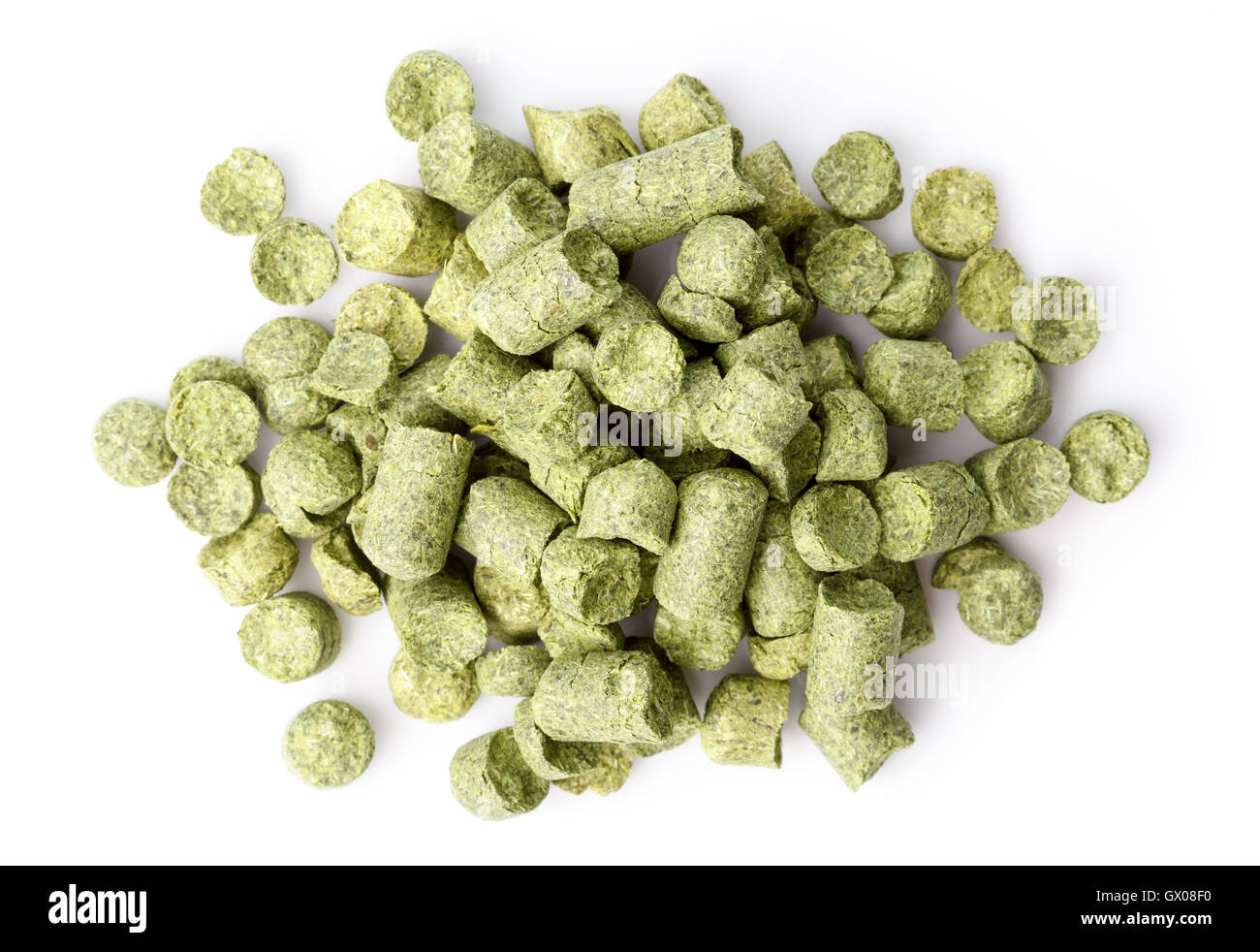 hops pellets isolated on white background Stock Photo - Alamy