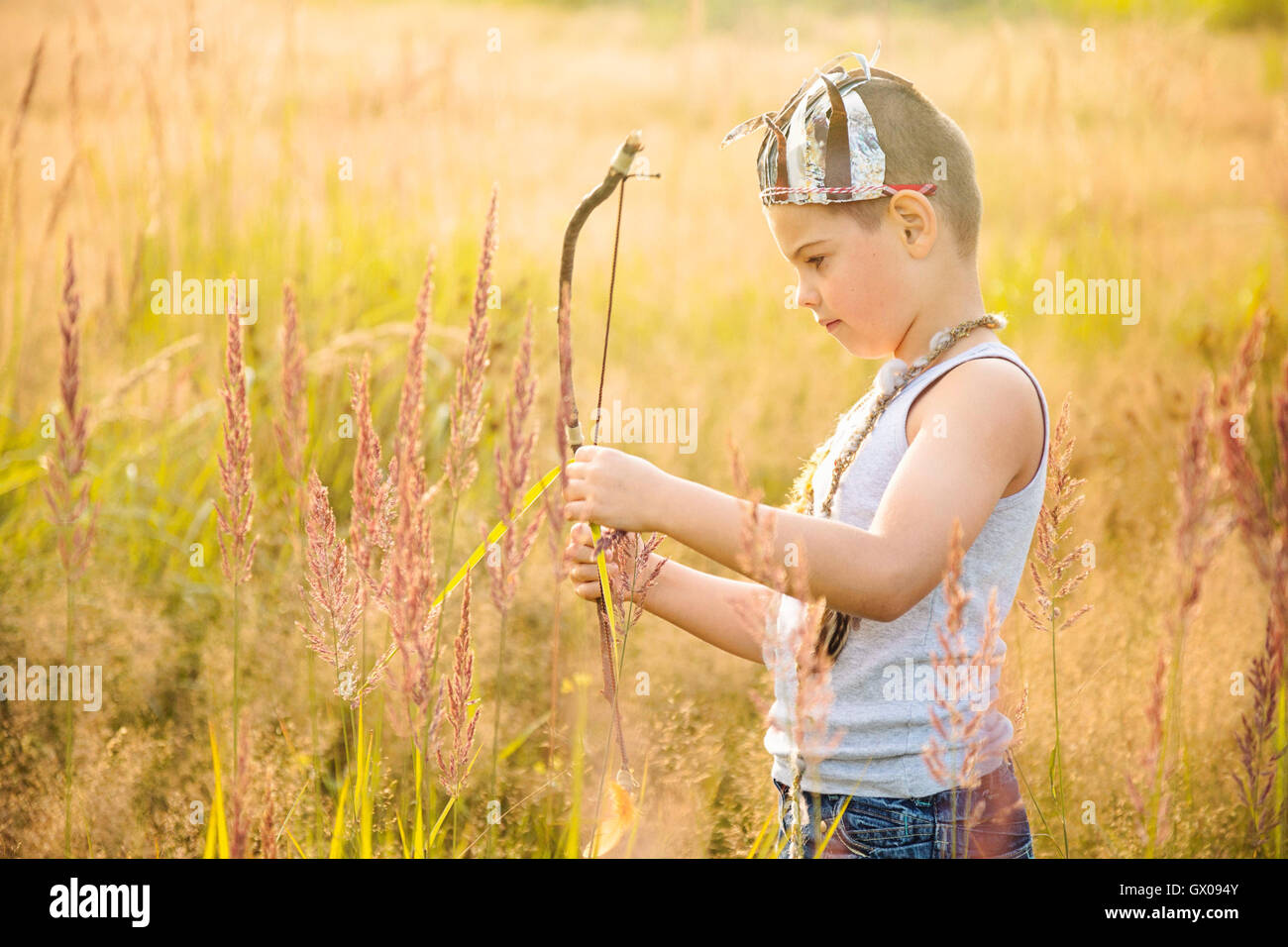 Boy playing dress up in Native American/Peter Pan Lost Boy inspired ...