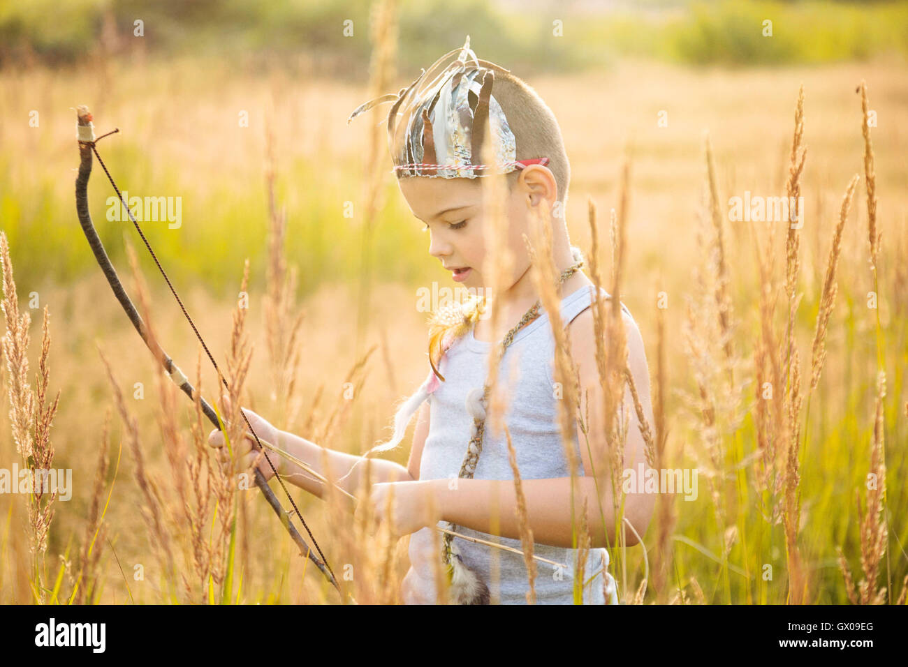Boy playing dress up in Native American/Peter Pan Lost Boy inspired ...