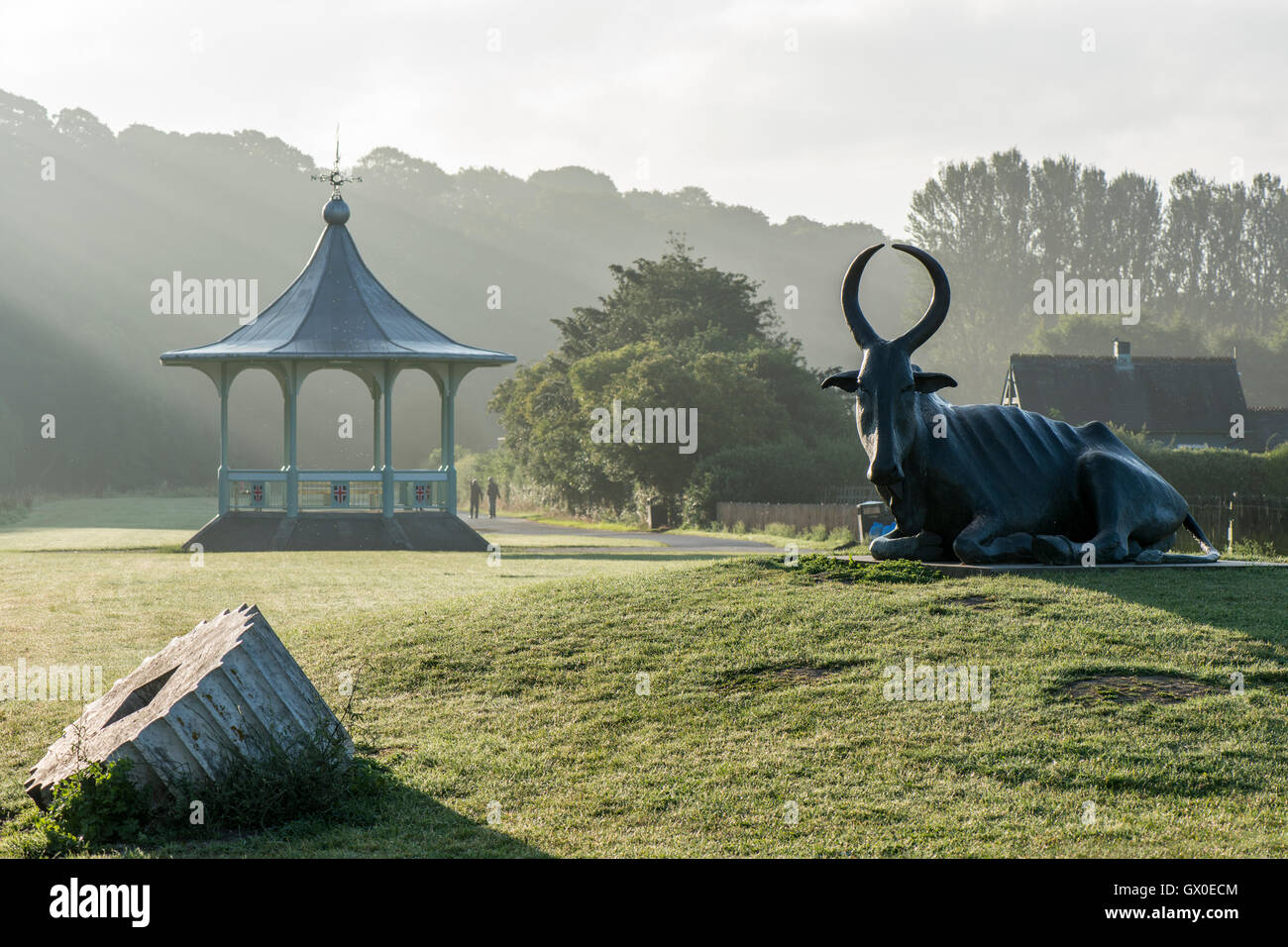 A sculpture known as the Durham Cow created by Andrew Burton in 1997 ...