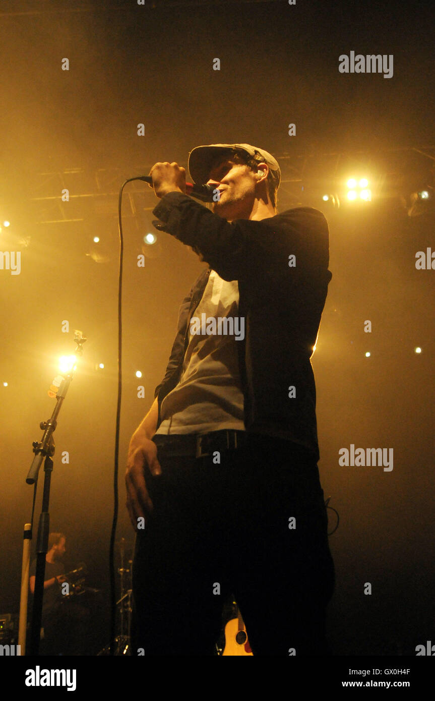 Walking on Cars performs at The 02 Forum Featuring: Patrick Sheehy ...