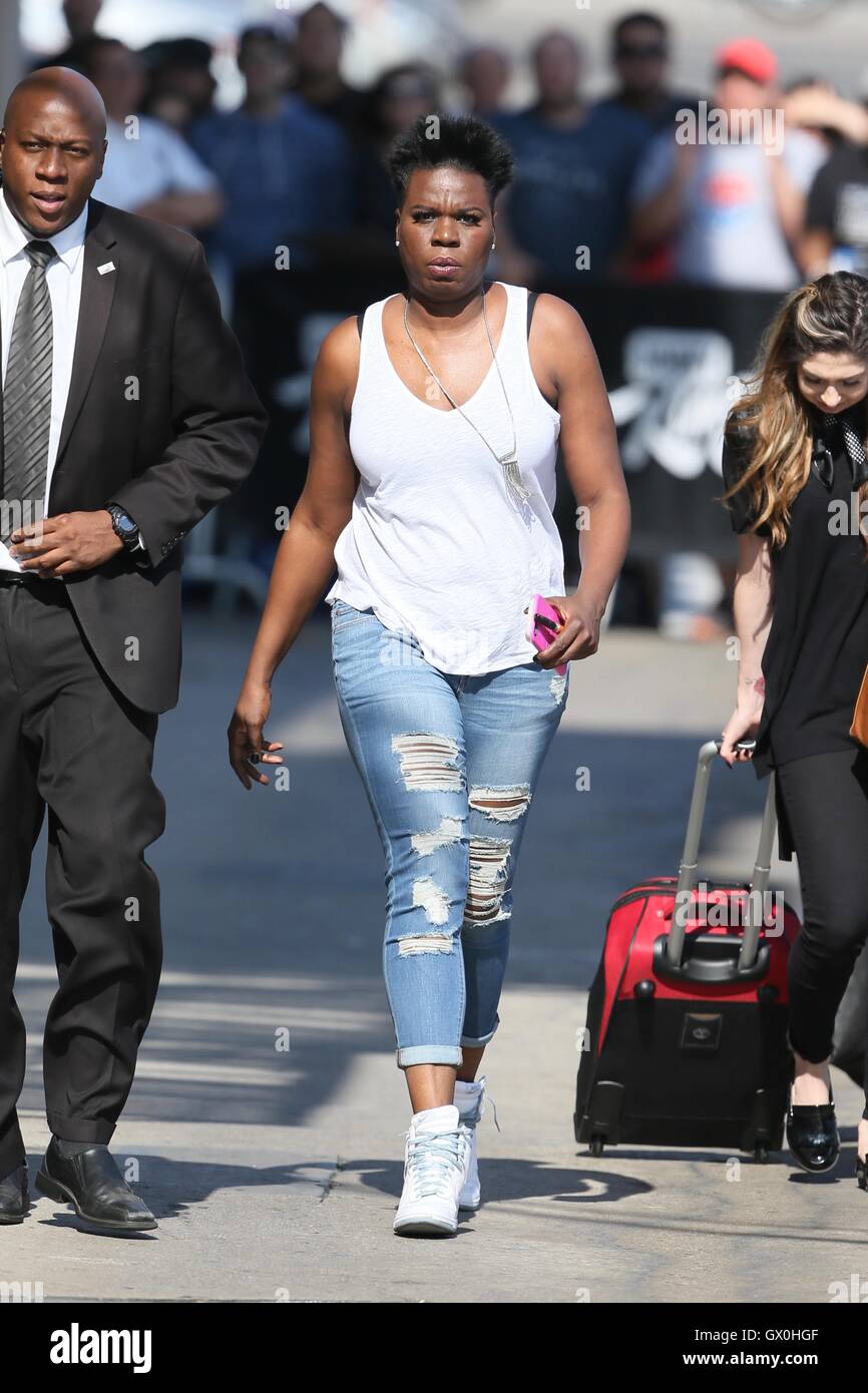 Ghostbusters cast new and old seen arriving at the ABC studios for ...