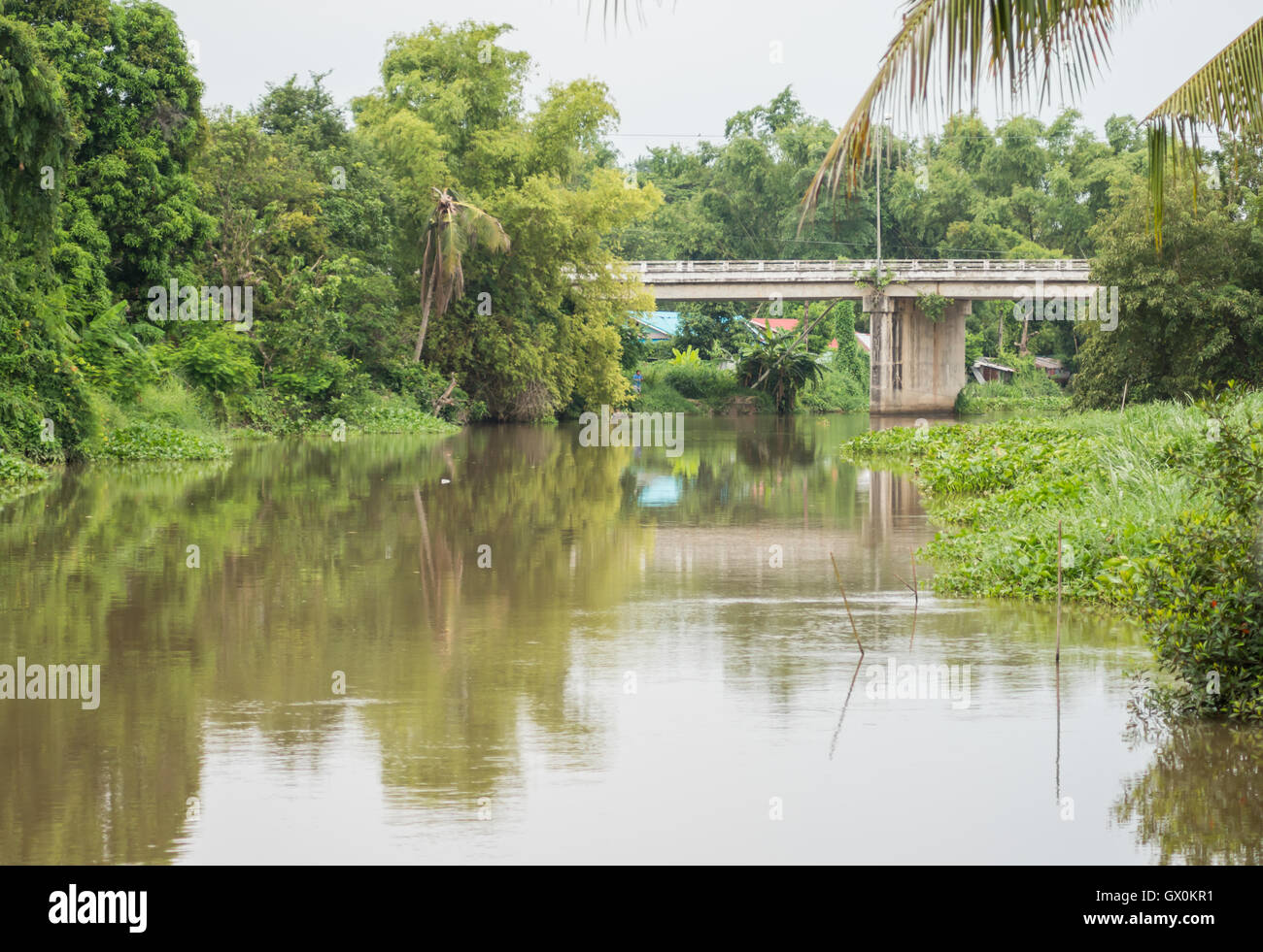 bridge and the river Stock Photo - Alamy