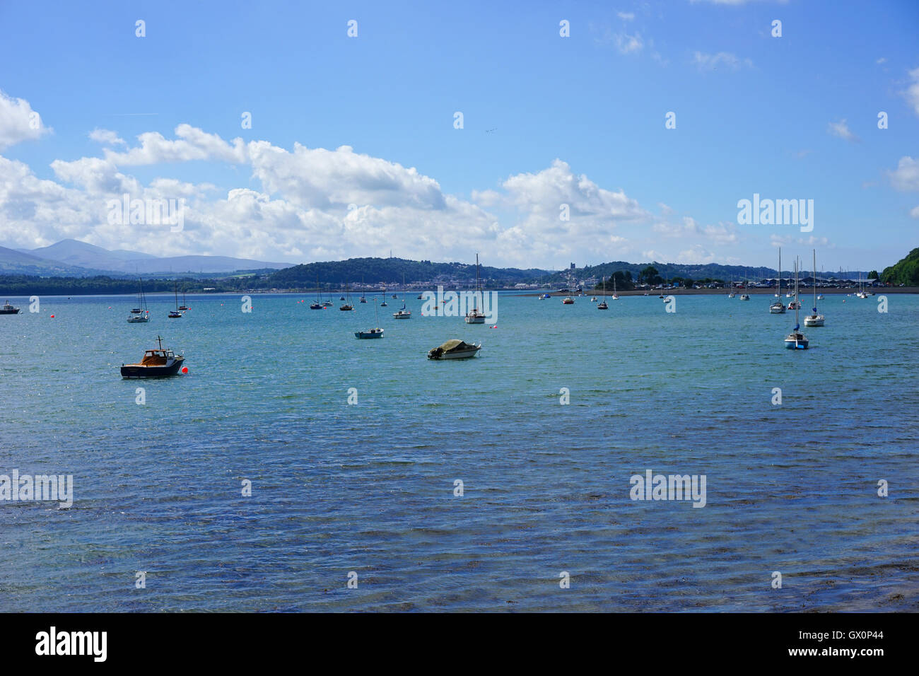 Sailing Boats Menai Straits Wales High Resolution Stock Photography and ...