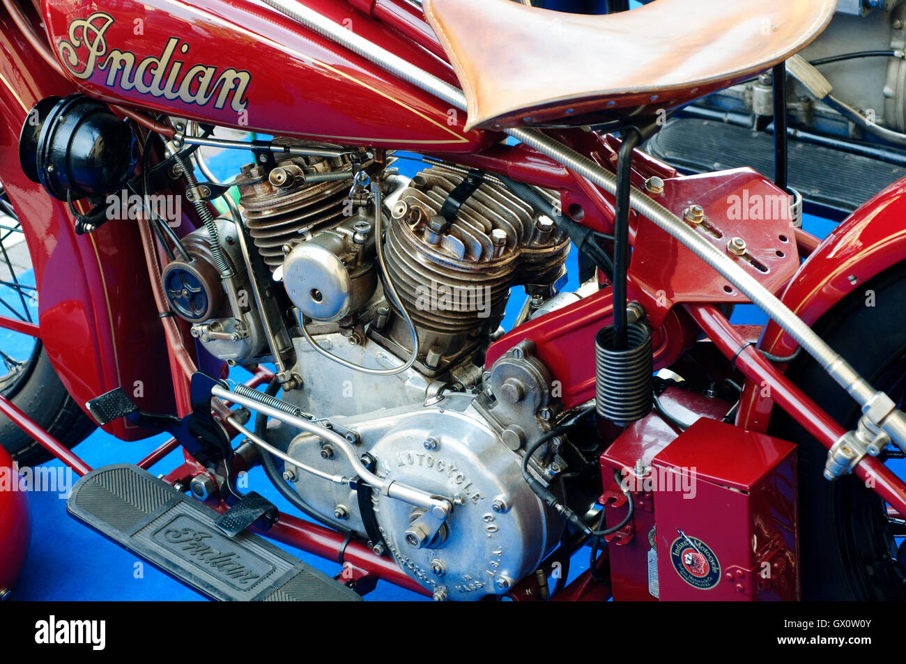 1930 Indian Scout Motorcycle. Classic American Motorcycle Stock Photo ...