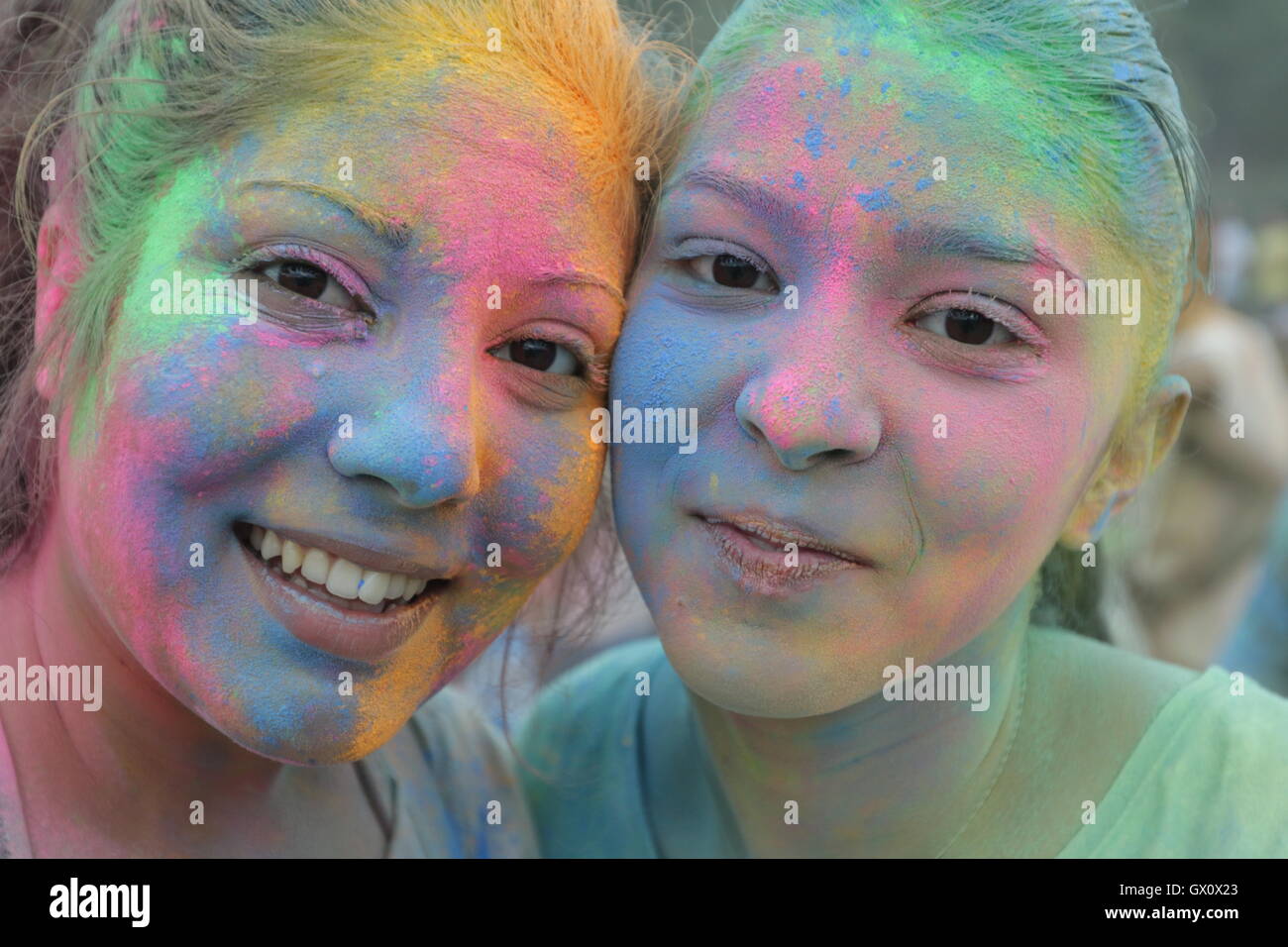 Festival of colors in Fragma Thermis, Thessaloniki, Greece Stock Photo ...