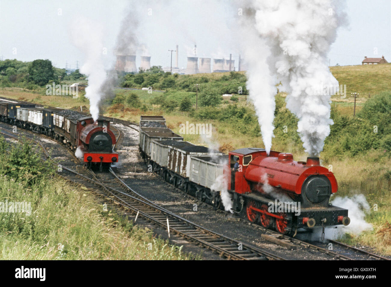 A typical British scene with Saddle Tanks at Cadley Hill Colliery on ...