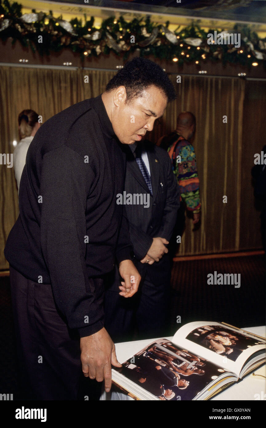 Muhammed Ali and Ron Silver attend a private party to promote the movie ...