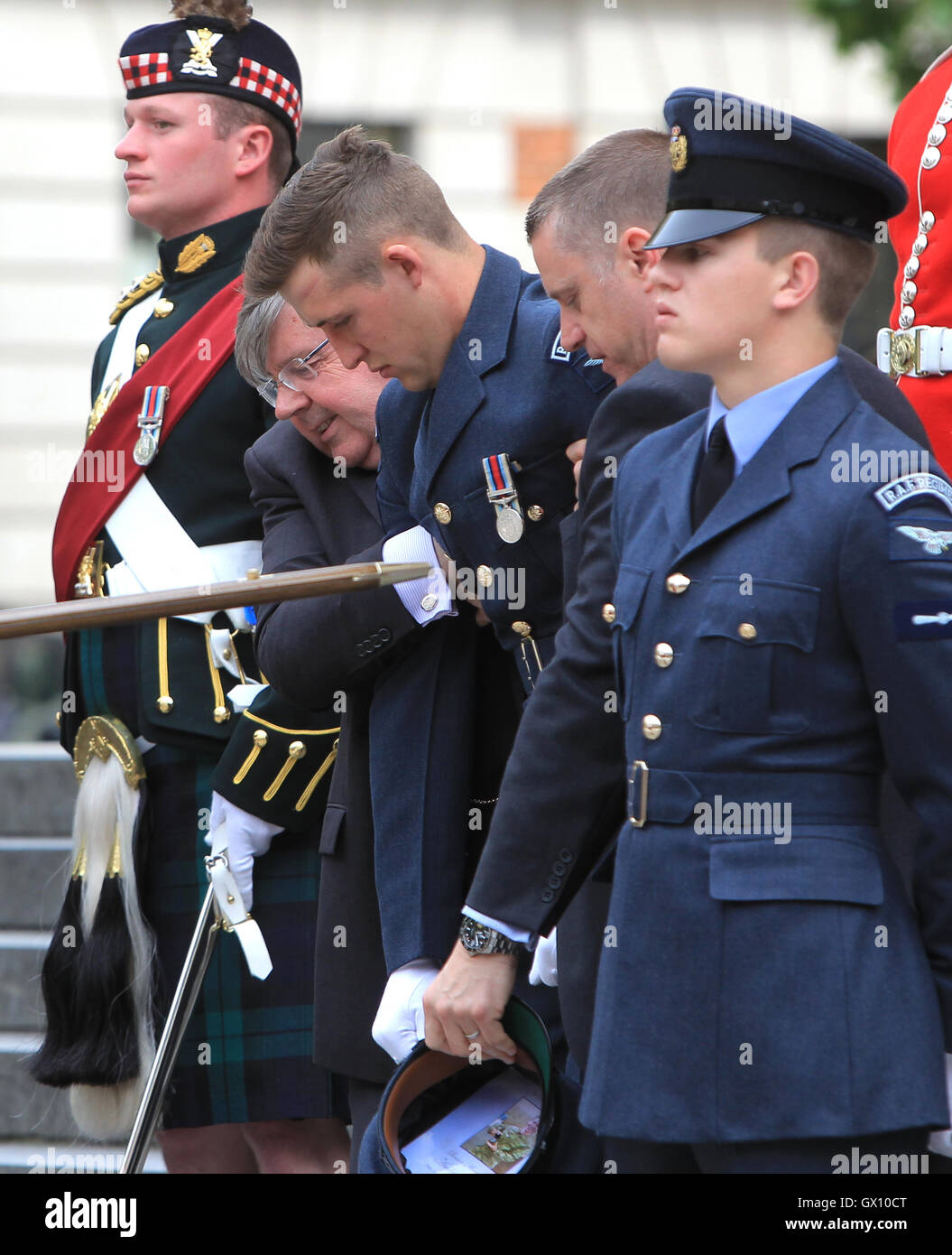 Queen Elizabeth II, accompanied by Prince Philip, Duke of Edinburgh ...