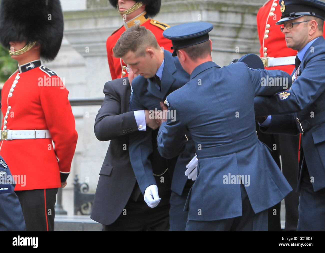 Queen Elizabeth II, accompanied by Prince Philip, Duke of Edinburgh ...