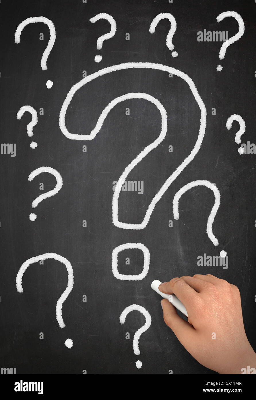 Questions chalkboard concept hi-res stock photography and images - Alamy
