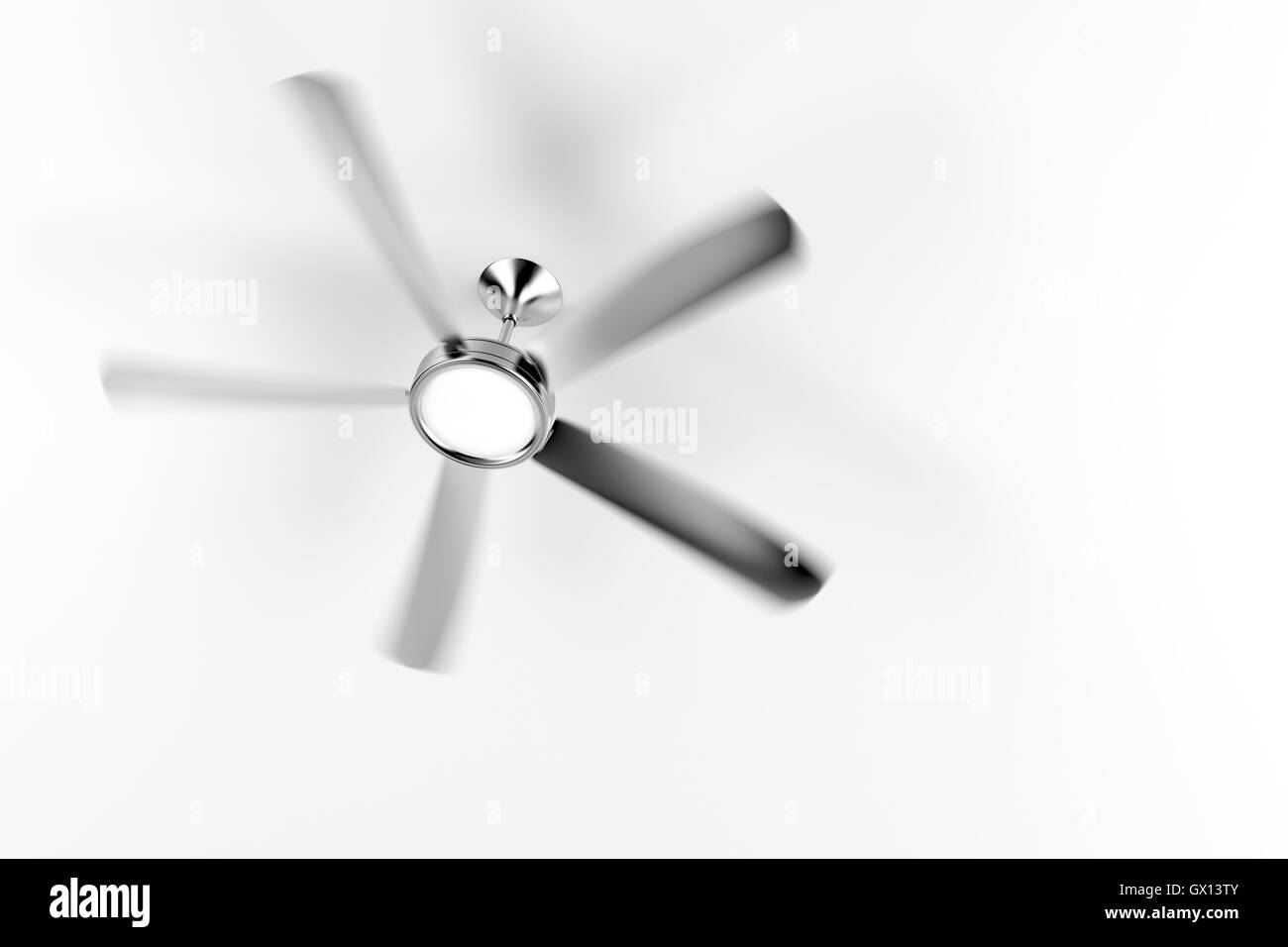 Spinning ceiling fan in the room Stock Photo - Alamy