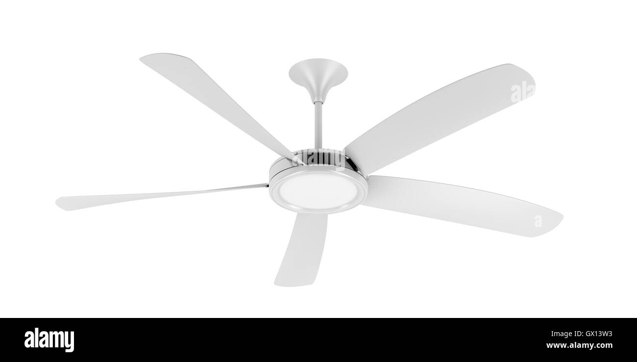 Ceiling fan isolated on white background Stock Photo - Alamy