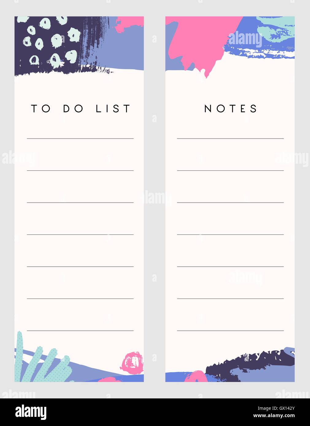 Printable notes list template designs hi-res stock photography and ...