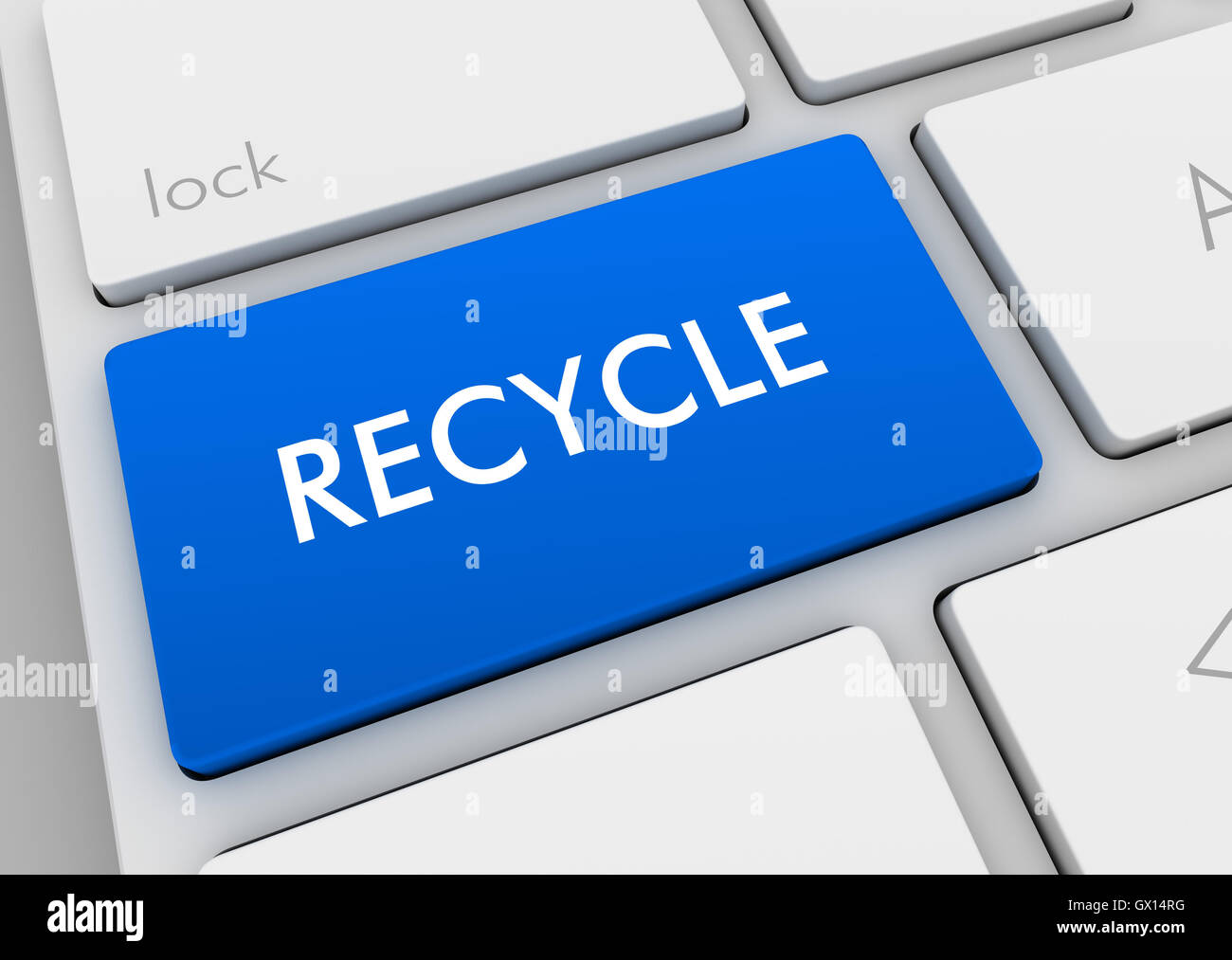 recycle keyboard concept 3d illustration Stock Photo - Alamy