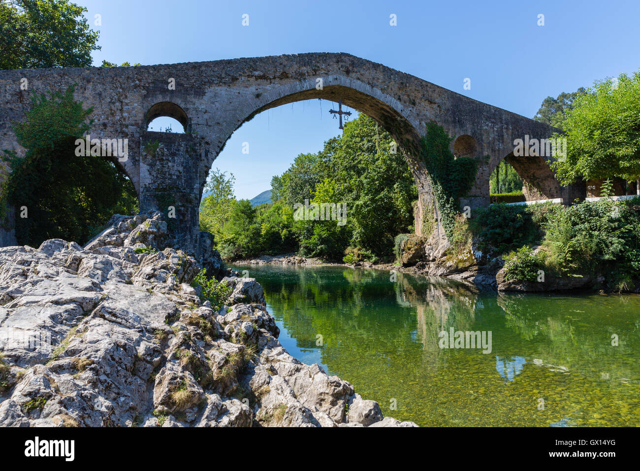 So-called Roman bridge at puente romano Stock Photo - Alamy