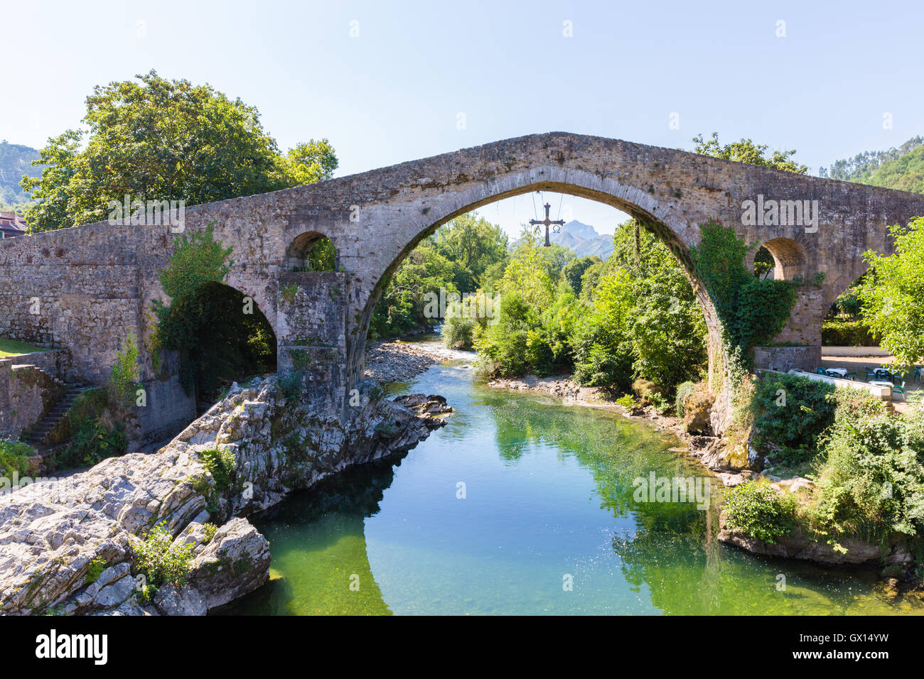 So-called Roman bridge at puente romano Stock Photo - Alamy