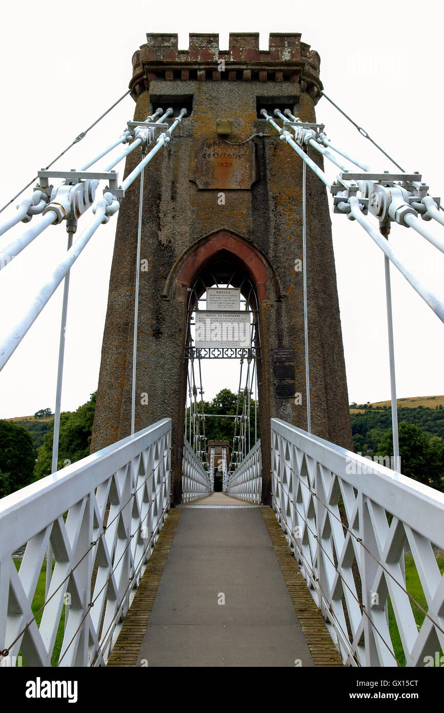 Gattonside suspension footbridge hi-res stock photography and images ...