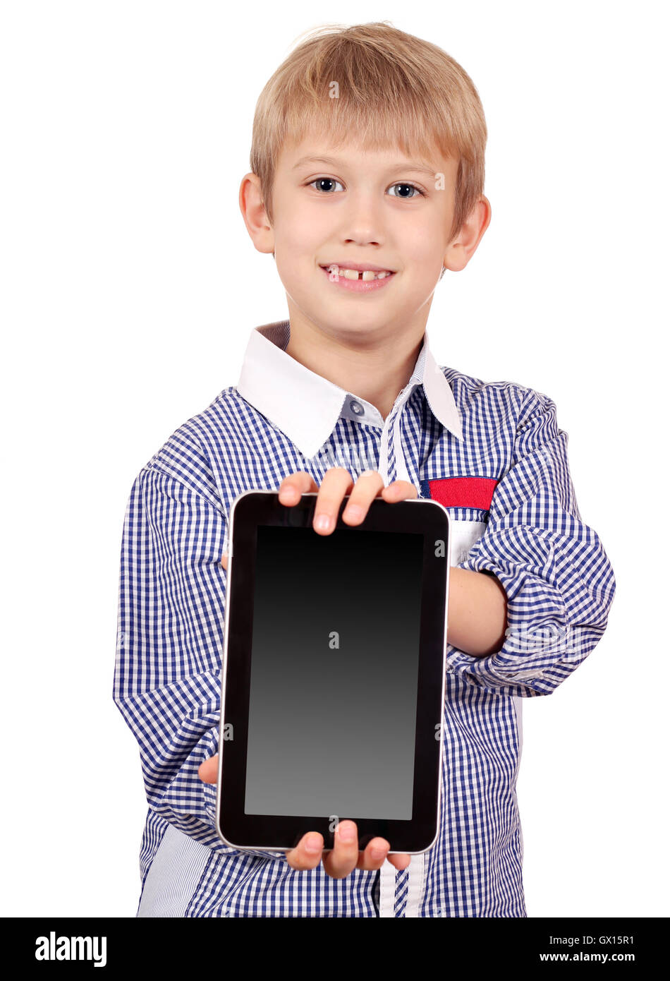 Tablet child holding screen hi-res stock photography and images - Alamy