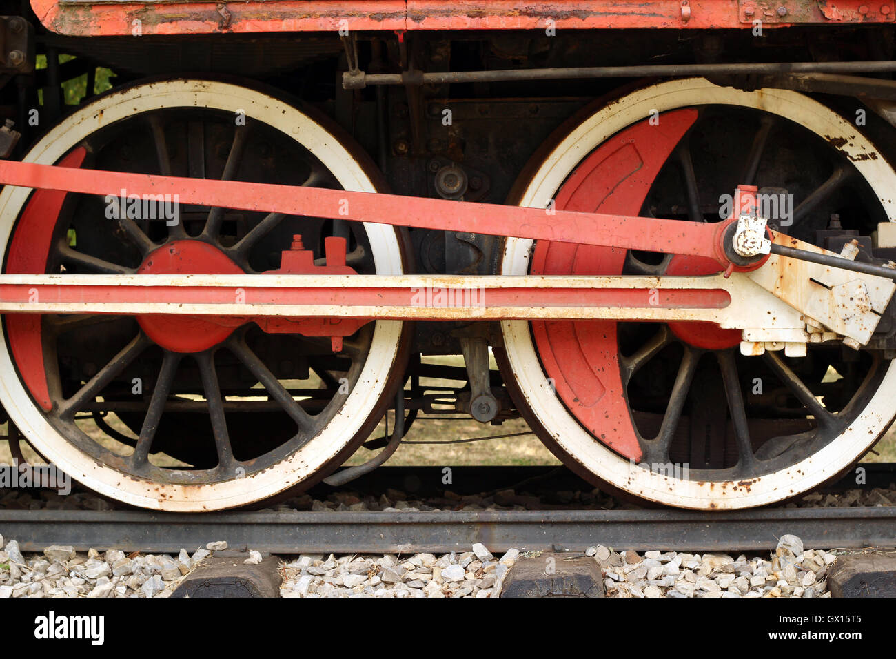 Old vintage train wheels hi-res stock photography and images - Alamy