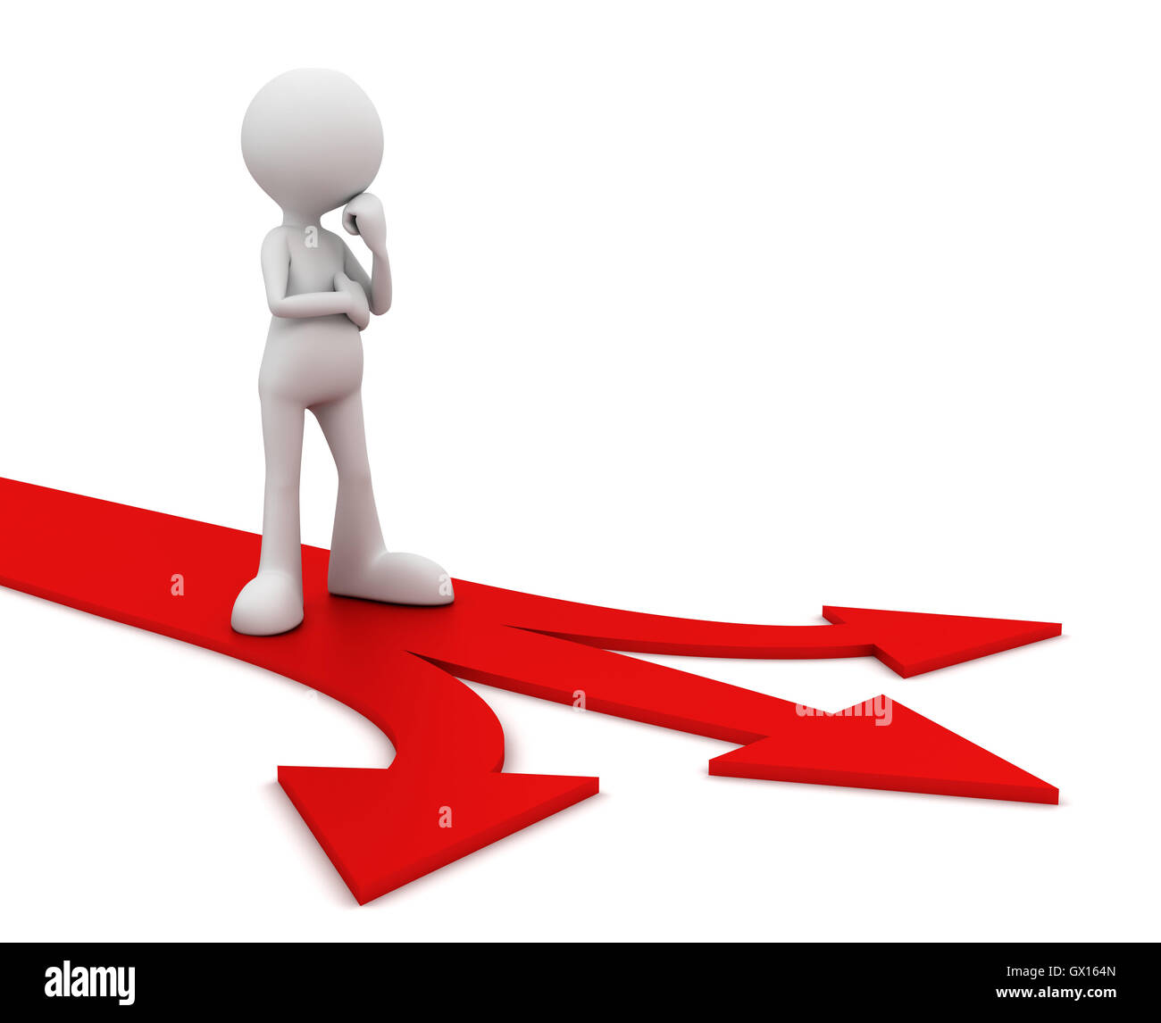 3d man choosing right path hi-res stock photography and images - Alamy