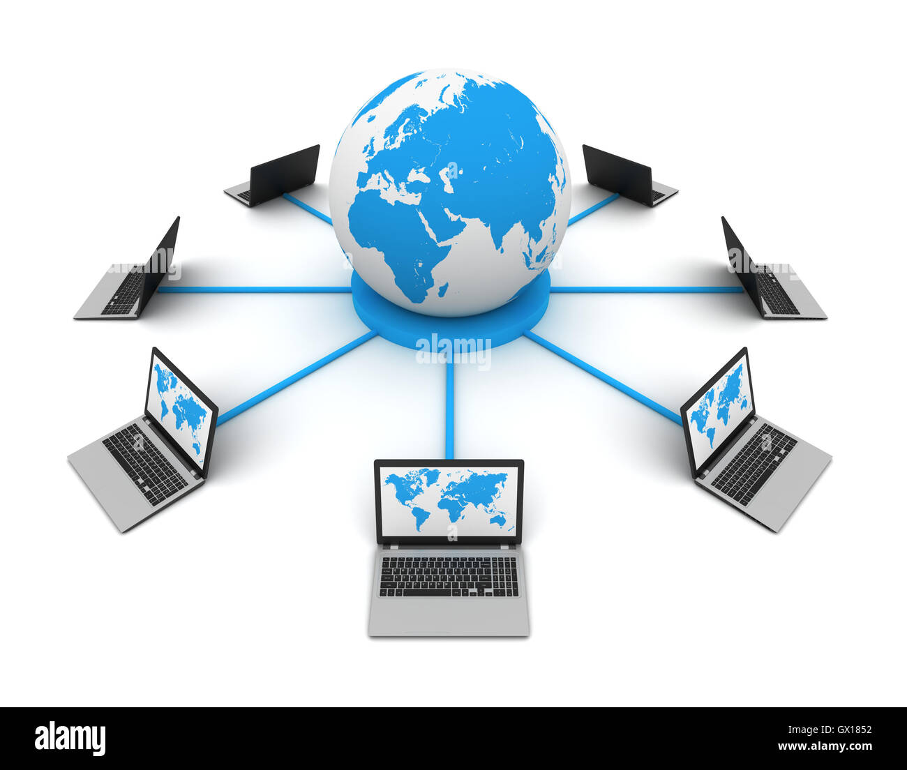 Pc network globe hi-res stock photography and images - Alamy