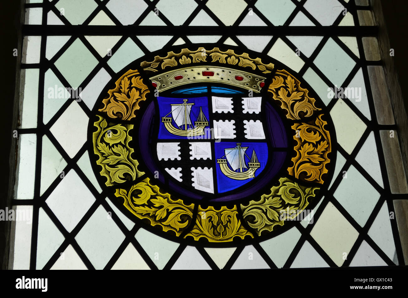Beautiful stained glass window at Stirling Castle Stock Photo - Alamy