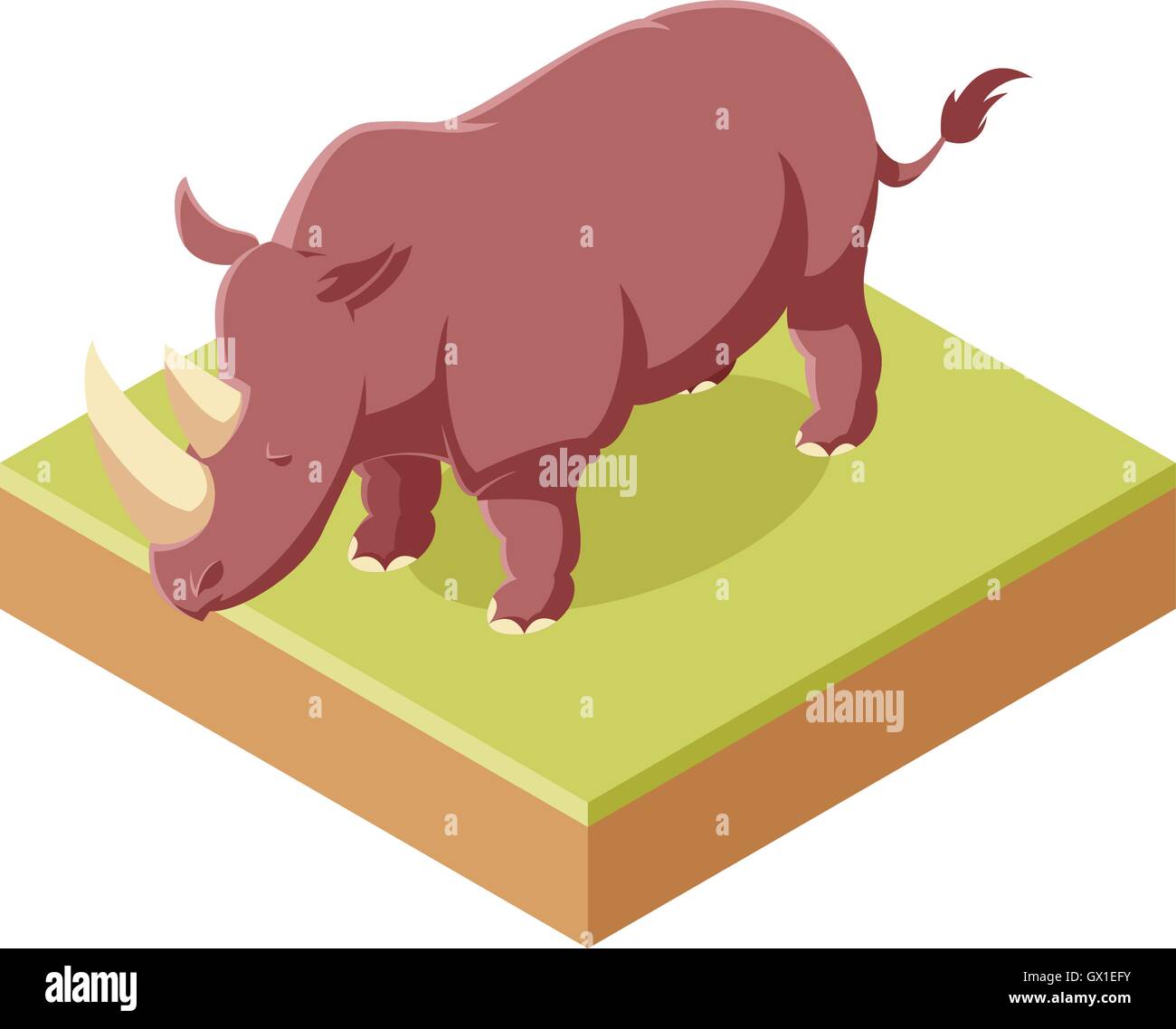 Rhinoceros isometric icon Stock Vector Image & Art - Alamy