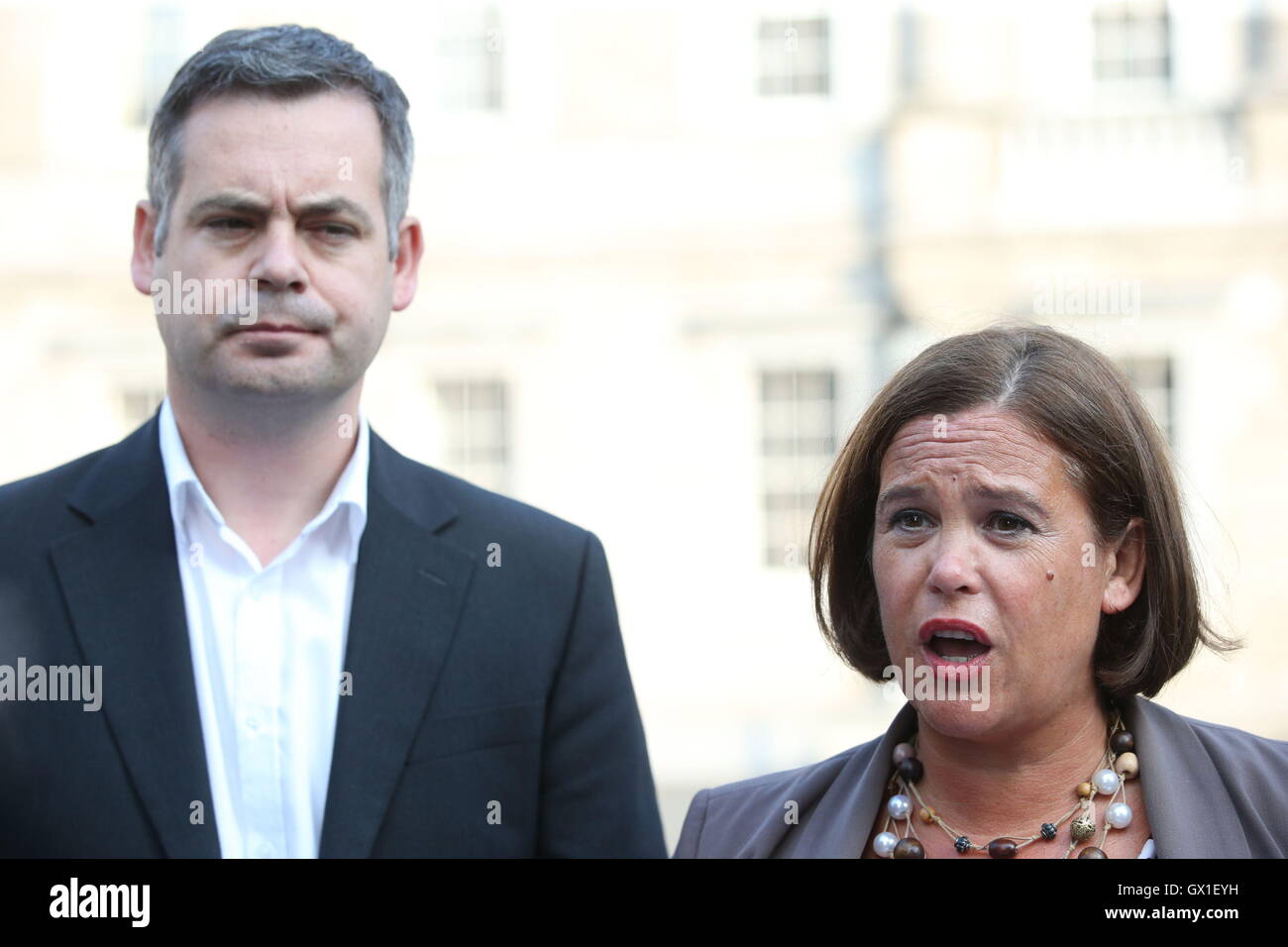 Sinn Fein finance spokesperson Pearse Doherty (left) and Sinn FÂŽin ...