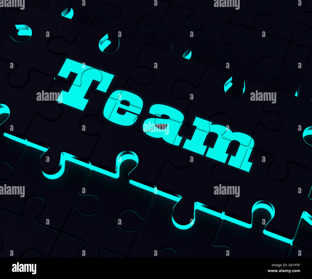 Team Puzzle Showing Partnership Together Community And Unity Stock ...