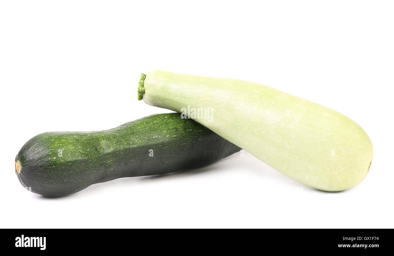Two fresh courgettes Stock Photo - Alamy