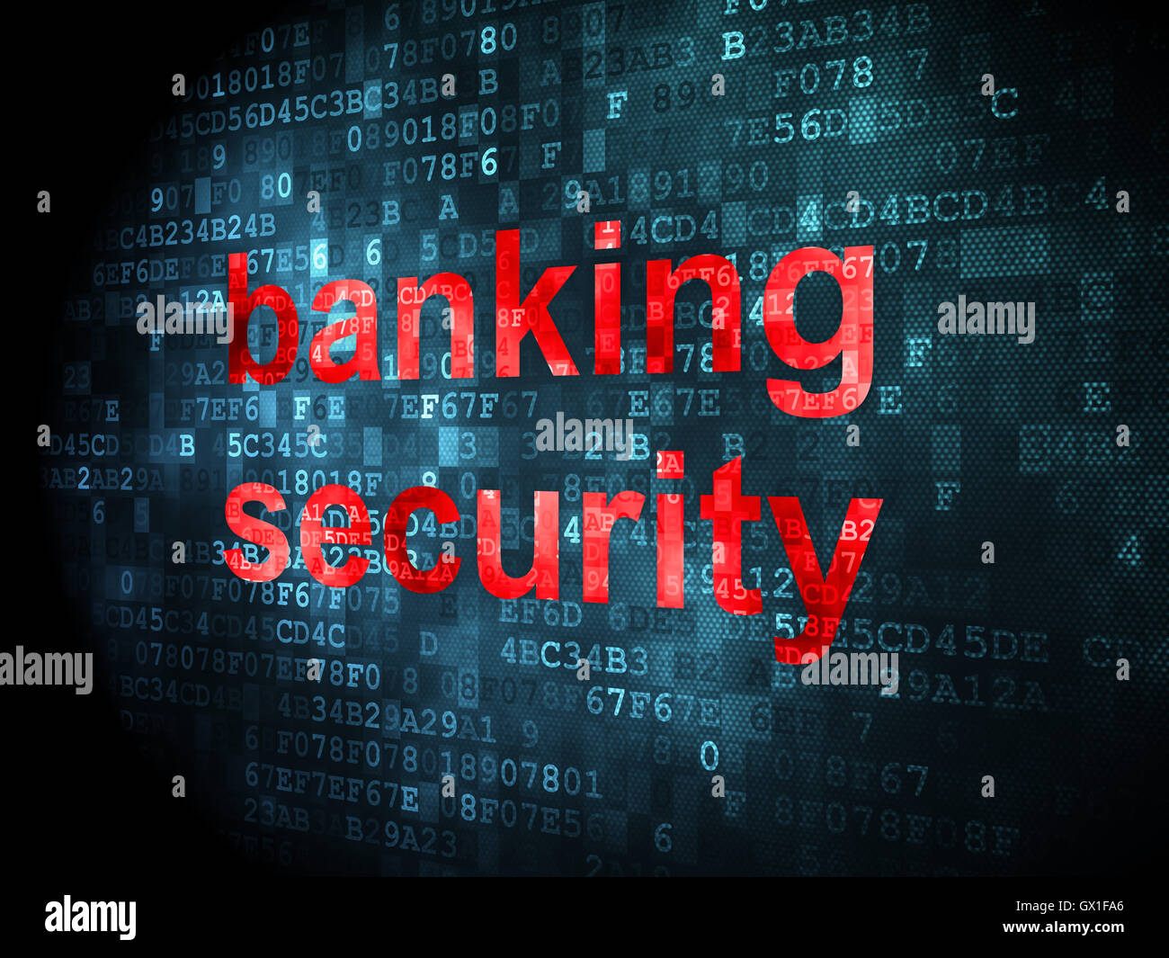 Protection concept: Banking Security on digital background Stock Photo ...