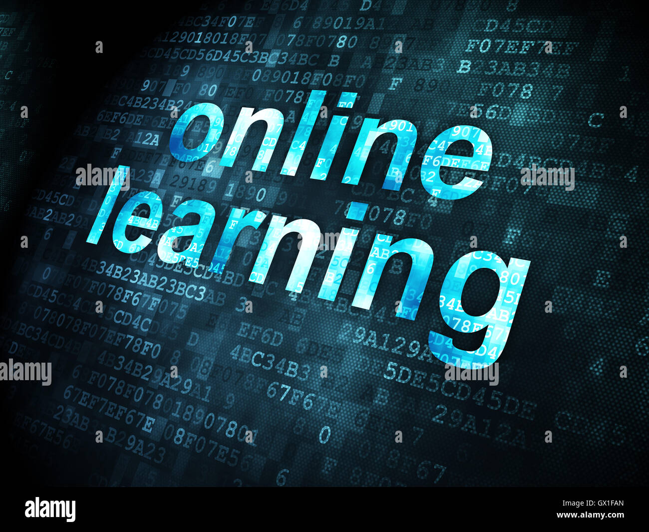 Education concept: Online Learning on digital background Stock Photo ...