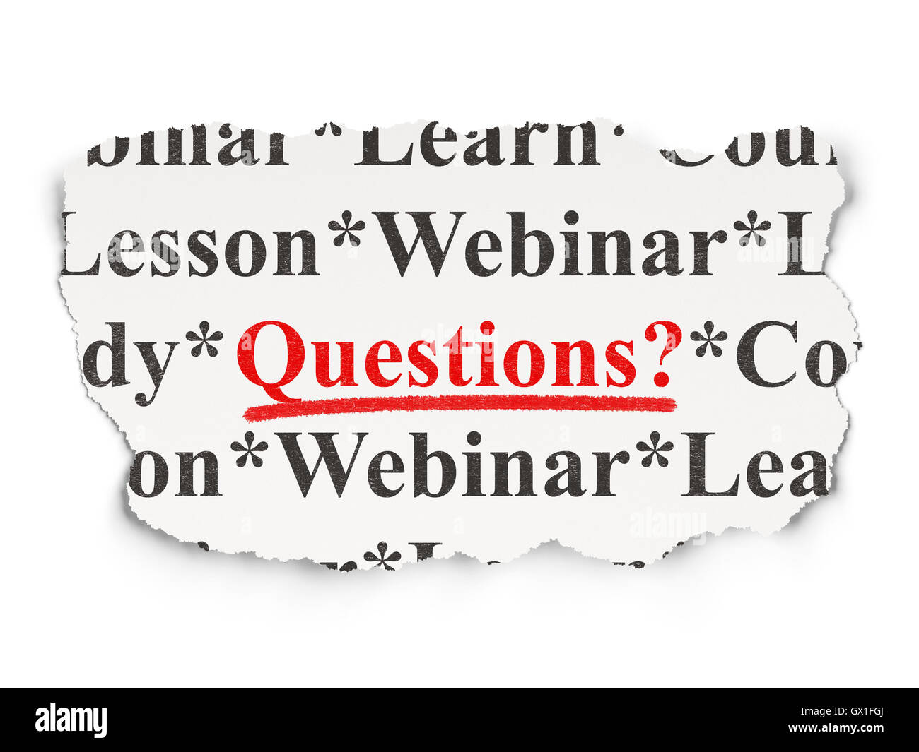 Education concept: Questions? on Paper background Stock Photo - Alamy