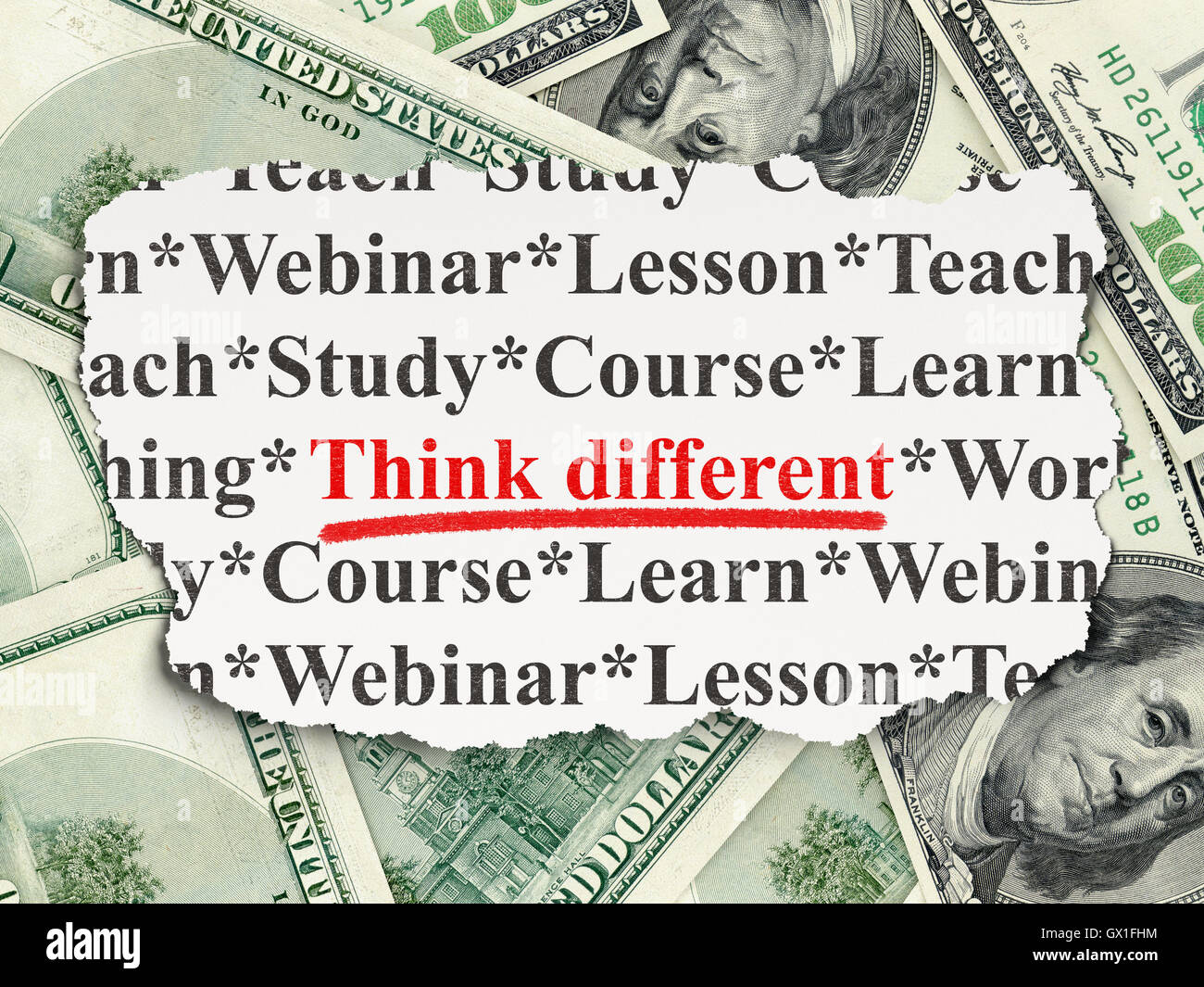 Think different word cloud hi-res stock photography and images - Alamy