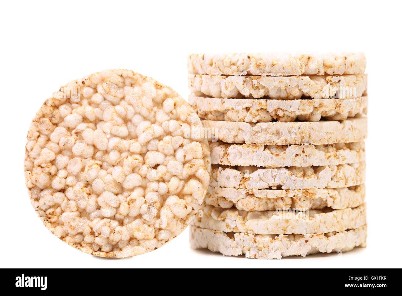 Stack of rice cakes Stock Photo - Alamy