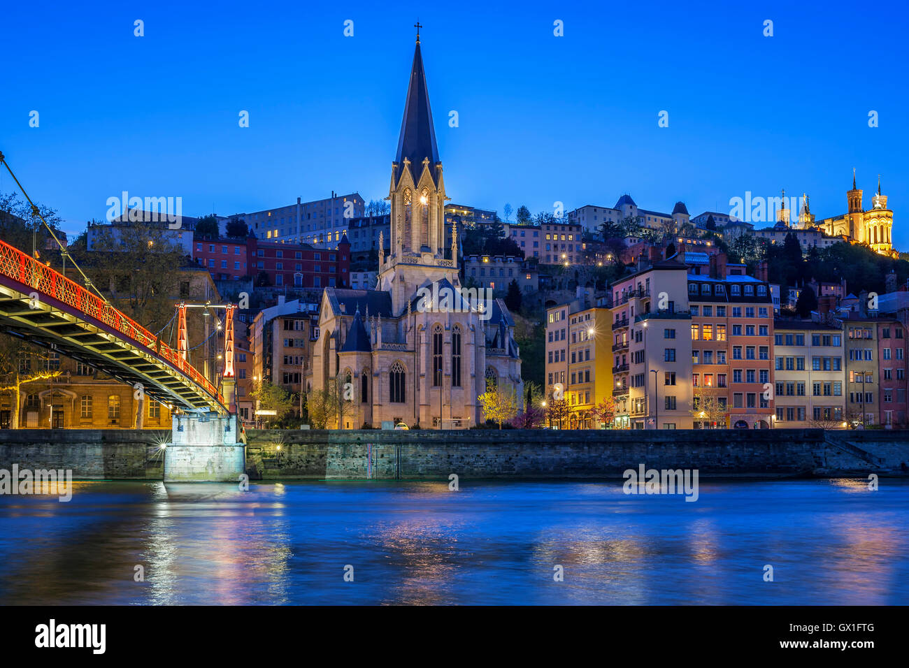 Famous church in Lyon Stock Photo - Alamy