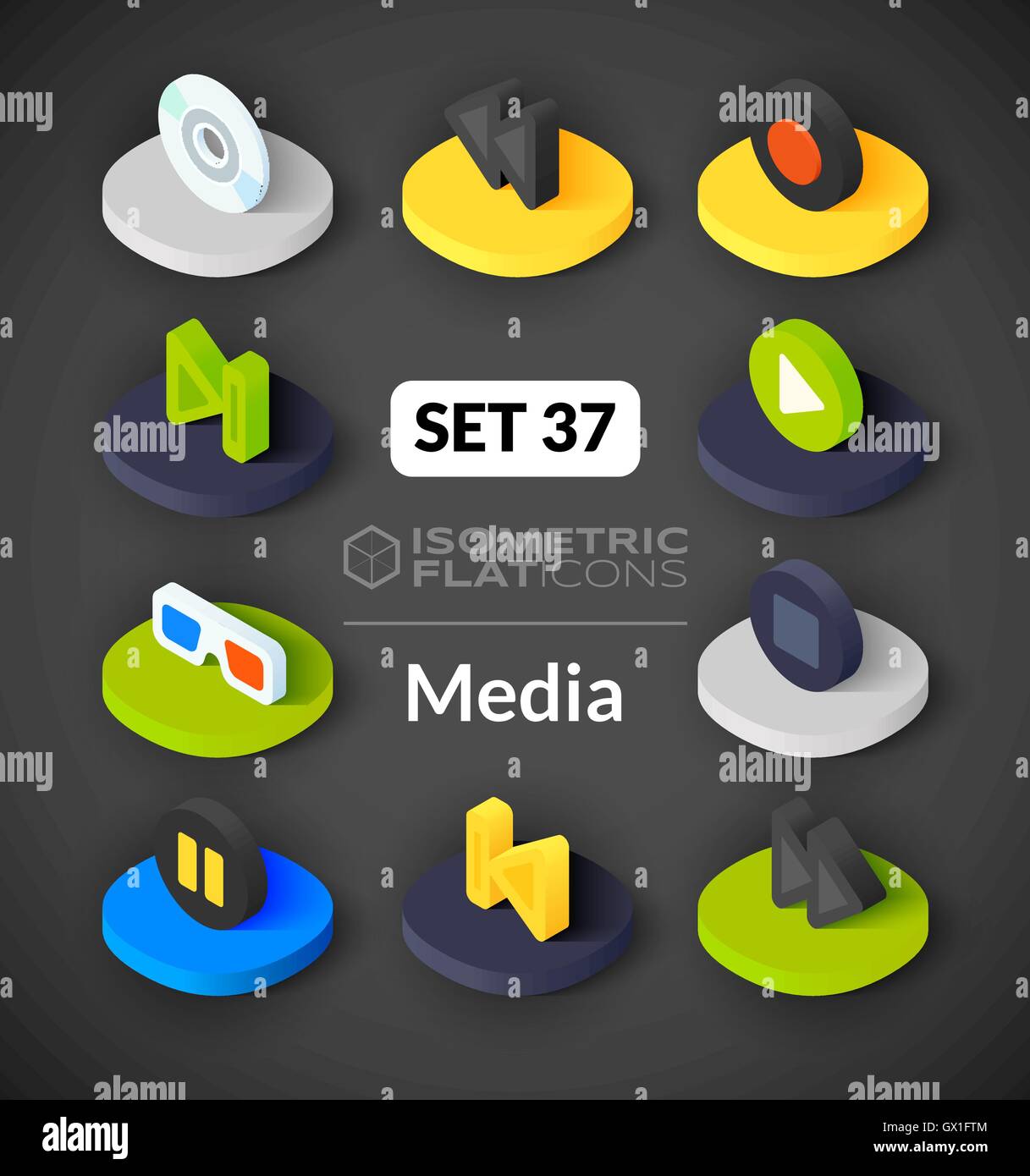Isometric flat icons set 37 Stock Vector Image & Art - Alamy
