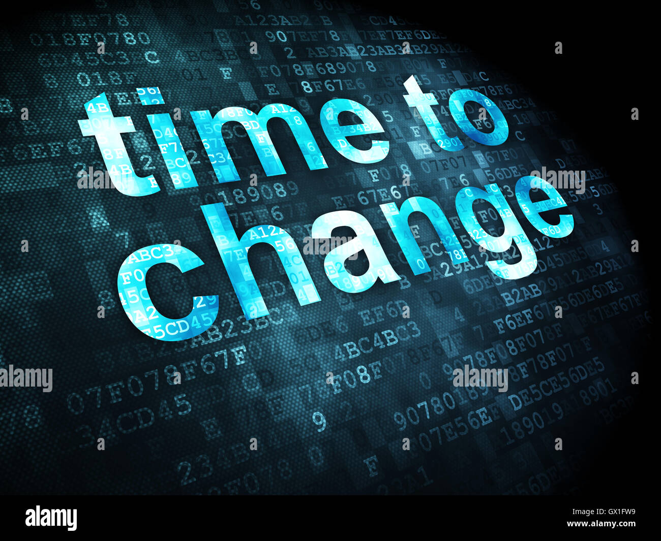Time concept: Time to Change on digital background Stock Photo - Alamy