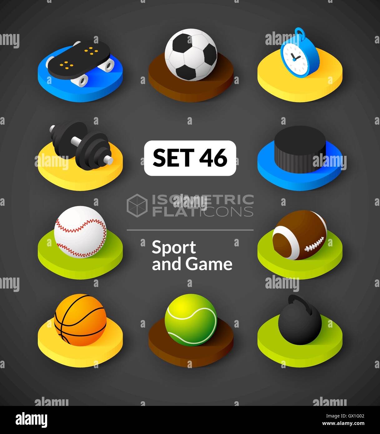 Isometric flat icons set 46 Stock Vector Image & Art - Alamy